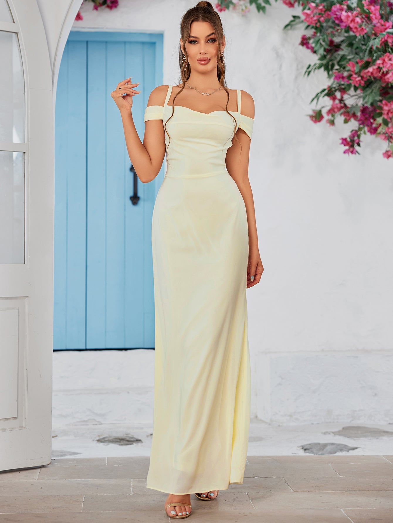 SELLA Ethereal Shoulder Ties Maxi Dress – Courecrop